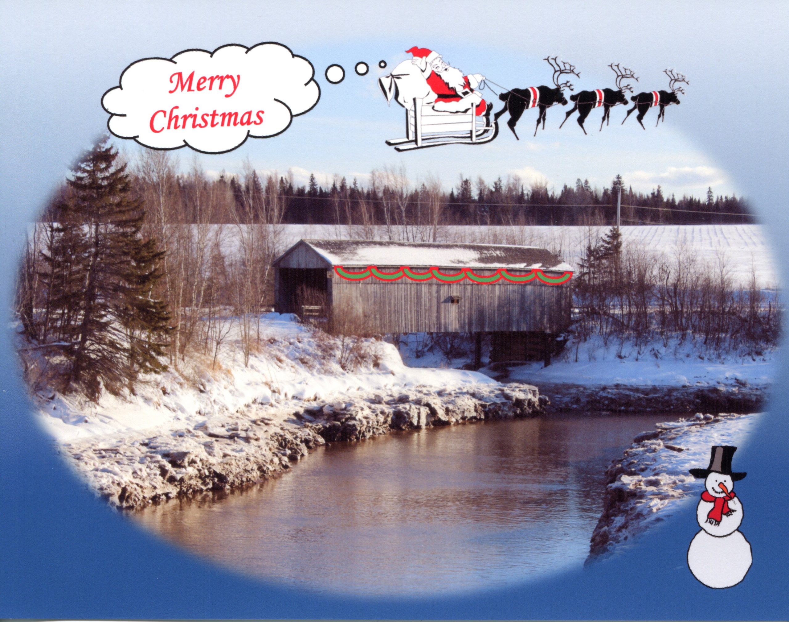 Covered Bridge Xmas Cards