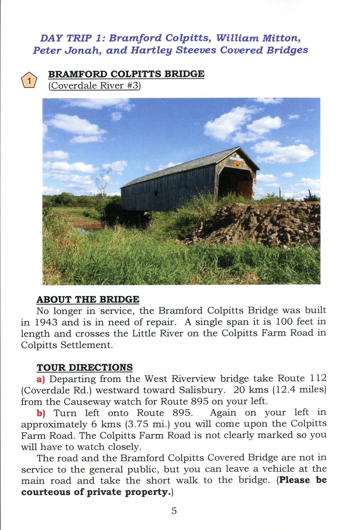 A Guidebook to the Covered Bridges of New Brunswick Volume 1 – Albert ...